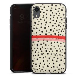 DeinDesign iPhone Xr Handy Silikon H&uuml;lle Case schwarz Handyh&uuml;lle Stripes Points Kunst