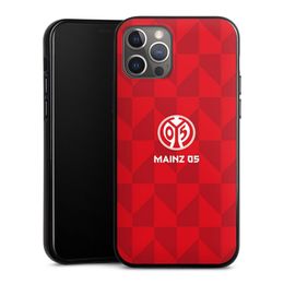 DeinDesign iPhone 12 Pro Handy Silikon H&uuml;lle Case schwarz Handyh&uuml;lle Mainz 05 Merchandise Official Licensed Product