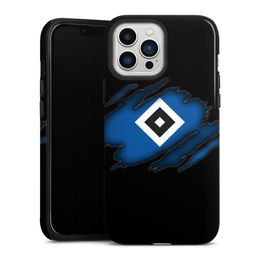 DeinDesign iPhone 13 Pro Max Handy Panzer Handyh&uuml;lle robuste Outdoor H&uuml;lle Schutzh&uuml;lle gl&auml;nzend Official Licensed Product Hsv Hamburger Sv Tough Case