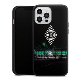 DeinDesign iPhone 13 Pro Max Handy Premium Silikon H&uuml;lle Handyh&uuml;lle schwarz Case Borussia M&ouml;nchengladbach Official Licensed Product Stadium Silikon Premium Case