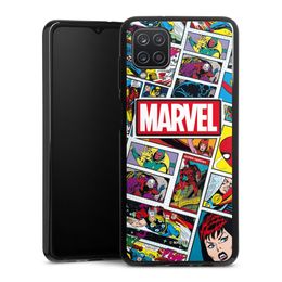 DeinDesign Galaxy A12 Handy Silikon H&uuml;lle Case schwarz Handyh&uuml;lle Muster Comic Marvel