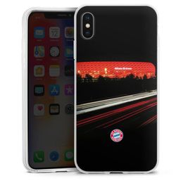 DeinDesign iPhone Xs Max Handy Silikon H&uuml;lle Case transparent Handyh&uuml;lle Fcb Fc Bayern M&uuml;nchen Stadium Silikon Case