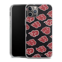 DeinDesign iPhone 12 Pro Max Handy Silikon H&uuml;lle Case transparent Handyh&uuml;lle Naruto Shippuden Pattern Akatsuki Silikon Case