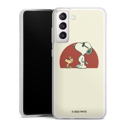 DeinDesign Galaxy S21 FE 5G Handy Silikon H&uuml;lle Case transparent Handyh&uuml;lle Snoopy Official Licensed Product Kindheit Silikon Case