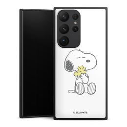 DeinDesign Galaxy S23 Ultra Handy Premium Silikon H&uuml;lle Handyh&uuml;lle schwarz Case Snoopy Love Peanuts Silikon Premium Case