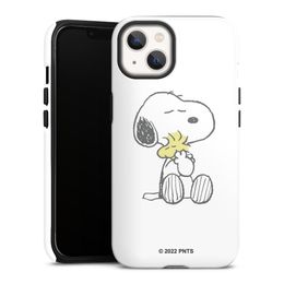 DeinDesign iPhone 13 Handy Panzer Handyh&uuml;lle robuste Outdoor H&uuml;lle Schutzh&uuml;lle gl&auml;nzend Snoopy Love Peanuts Tough Case