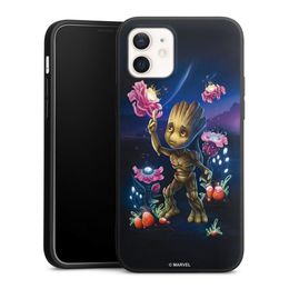 DeinDesign iPhone 12 Handy Premium Silikon H&uuml;lle Handyh&uuml;lle schwarz Case Baby Groot Marvel Guardians Of The Galaxy Silikon Premium Case