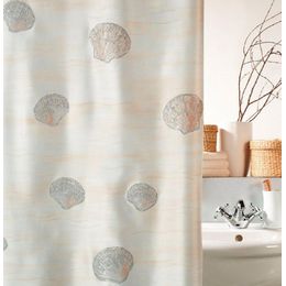 Spirella Duschvorhang ATLANTIS Breite 180 cm, Höhe 200 cm, wasserabweisend, beige