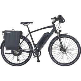 Prophete E-Bike Prophete Entdecker e2000 Herren, 10 Gang Shimano Deore RD-T6000 Schaltwerk, Kettenschaltung, Heckmotor, 614 Wh Akku, (mit Gepäckträgertasche, mit Lenkertasche), schwarz