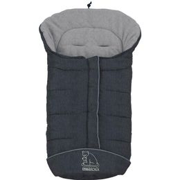 Heitmann Felle Fußsack Eisbärchen - Winterfußsack Copy, mit Fleecefutter, Mumienform möglich, für Kinderwagen, waschbar, grau