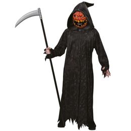 Amscan Vampir-Kostüm Sensenmann Kinderkostüm 'Pumpkin Reaper' mit Kürbi