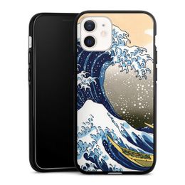 DeinDesign iPhone 12 mini Handy Silikon H&uuml;lle Case schwarz Handyh&uuml;lle Katsushika Hokusai Die Gro&szlig;e Welle Vor Kanagawa Kunst