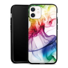 DeinDesign iPhone 12 mini Handy Silikon H&uuml;lle Case schwarz Handyh&uuml;lle Rainbow Colour Water