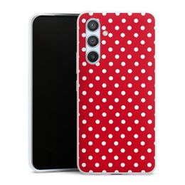 DeinDesign Galaxy A54 5G Handy Slim Case extra dünn Silikon Handyhülle transparent Hülle Points Polka Dots Retro Silikon Slim Case
