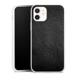 DeinDesign iPhone 12 Handy Silikon H&uuml;lle Case wei&szlig; Handyh&uuml;lle Stone Concrete Wand Silikon Case