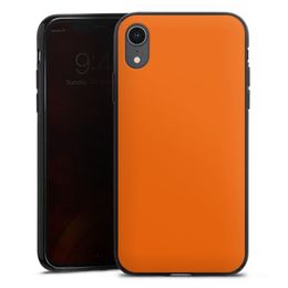 DeinDesign iPhone Xr Handy Silikon H&uuml;lle Case schwarz Handyh&uuml;lle Orange Unicoloured Colour