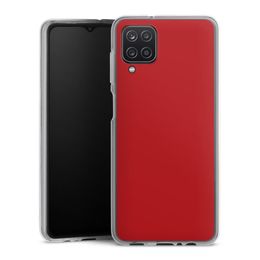 DeinDesign Galaxy A12 Handy Silikon H&uuml;lle Case transparent Handyh&uuml;lle Red Unicoloured Colour Silikon Case