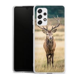 DeinDesign Galaxy A33 5G Handy Silikon H&uuml;lle Case transparent Handyh&uuml;lle Forrest Meadow Deer Silikon Case