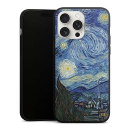DeinDesign iPhone 15 Pro Max Handy Premium Silikon H&uuml;lle Handyh&uuml;lle schwarz Case The Starry Night Kunst Silikon Premium Case
