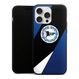 DeinDesign iPhone 15 Pro Max Handy Premium Silikon H&uuml;lle Handyh&uuml;lle schwarz Case Official Licensed Product Dsc Arminia Bielefeld Silikon Premium Case