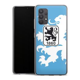 DeinDesign Galaxy A32 4G Handy Silikon H&uuml;lle Case transparent Handyh&uuml;lle Coat Of Arms Tsv 1860 M&uuml;nchen Official Licensed Product Silikon Case