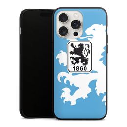 DeinDesign iPhone 15 Pro Max Handy Premium Silikon H&uuml;lle Handyh&uuml;lle schwarz Case Coat Of Arms Tsv 1860 M&uuml;nchen Official Licensed Product Silikon Premium Case