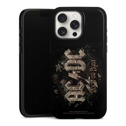 DeinDesign iPhone 15 Pro Max Handy Panzer Handyh&uuml;lle robuste Outdoor H&uuml;lle Schutzh&uuml;lle gl&auml;nzend Official Licensed Product Rock Or Bust Acdc Tough Case