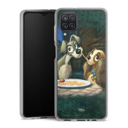 DeinDesign Galaxy A12 Handy Silikon H&uuml;lle Case transparent Handyh&uuml;lle Official Licensed Product Lady And The Tramp Disney Silikon Case
