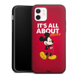 DeinDesign iPhone 12 Handy Premium Silikon H&uuml;lle Handyh&uuml;lle schwarz Case Official Licensed Product Disney Mouse Silikon Premium Case
