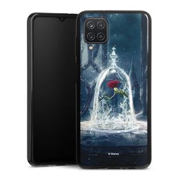 DeinDesign Galaxy A12 Handy Silikon H&uuml;lle Case schwarz Handyh&uuml;lle The Beauty And The Beast Disney Princess Rose