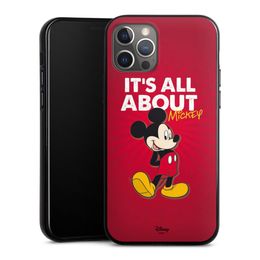 DeinDesign iPhone 12 Pro Handy Silikon H&uuml;lle Case schwarz Handyh&uuml;lle Disney Mouse Official Licensed Product