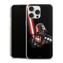 DeinDesign iPhone 15 Pro Max Handy Silikon H&uuml;lle Case transparent Handyh&uuml;lle Merchandise Darth Vader Star Wars Silikon Case