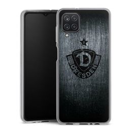 DeinDesign Galaxy A12 Handy Silikon H&uuml;lle Case transparent Handyh&uuml;lle Sg Dynamo Dresden Official Licensed Product Vintage Silikon Case