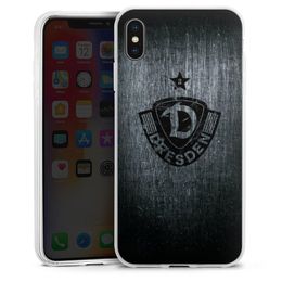 DeinDesign iPhone Xs Max Handy Silikon H&uuml;lle Case transparent Handyh&uuml;lle Sg Dynamo Dresden Official Licensed Product Vintage Silikon Case