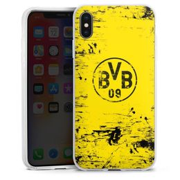 DeinDesign iPhone Xs Max Handy Silikon H&uuml;lle Case transparent Handyh&uuml;lle Bvb Official Licensed Product Borussia Dortmund Silikon Case