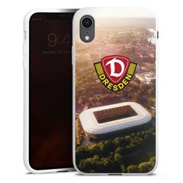 DeinDesign iPhone Xr Handy Silikon H&uuml;lle Case wei&szlig; Handyh&uuml;lle Sgd Sg Dynamo Dresden Stadium Silikon Case