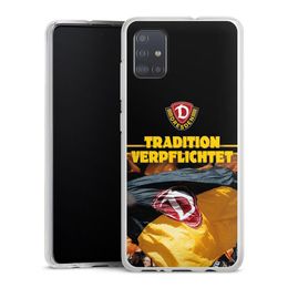 DeinDesign Galaxy A51 Handy Silikon H&uuml;lle Case transparent Handyh&uuml;lle Sgd Sg Dynamo Dresden Merchandise Silikon Case