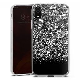 DeinDesign iPhone Xr Handy Silikon H&uuml;lle Case transparent Handyh&uuml;lle Muster Snowflake Glitzer Silikon Case