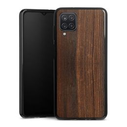 DeinDesign Galaxy A12 Handy Silikon H&uuml;lle Case schwarz Handyh&uuml;lle Nut Tree Wood Wooden Look