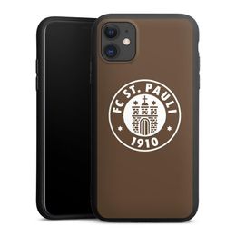DeinDesign iPhone 11 Handy Premium Silikon H&uuml;lle Handyh&uuml;lle schwarz Case Official Licensed Product Coat Of Arms Fc St. Pauli Silikon Premium Case
