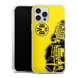 DeinDesign iPhone 13 Pro Max Handy Silikon H&uuml;lle Case transparent Handyh&uuml;lle Stadium Bvb Borussia Dortmund Silikon Case