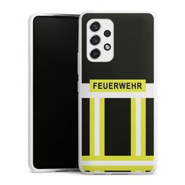 DeinDesign Galaxy A53 5G Handy Silikon H&uuml;lle Case wei&szlig; Handyh&uuml;lle Fire Fighter Fire Fighters Job Silikon Case