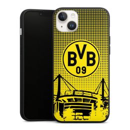 DeinDesign iPhone 14 Handy Premium Silikon H&uuml;lle Handyh&uuml;lle schwarz Case Bvb Stadium Borussia Dortmund Silikon Premium Case