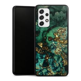 DeinDesign Galaxy A53 5G Handy Silikon H&uuml;lle Case schwarz Handyh&uuml;lle Muster Glitzer Marble