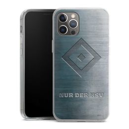DeinDesign iPhone 12 Pro Max Handy Silikon H&uuml;lle Case transparent Handyh&uuml;lle Metallic Look Hsv Hamburger Sv Silikon Case