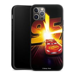 DeinDesign iPhone 12 Pro Handy Premium Silikon H&uuml;lle Handyh&uuml;lle schwarz Case Official Licensed Product Cars Lightning Mcqueen 95 Silikon Premium Case
