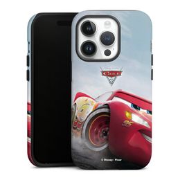 DeinDesign iPhone 14 Pro Handy Panzer Handyh&uuml;lle robuste Outdoor H&uuml;lle Schutzh&uuml;lle matt Lightning Mcqueen 95 Official Licensed Product Cars Tough Case