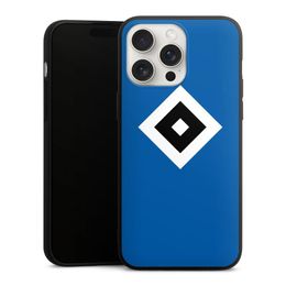 DeinDesign iPhone 15 Pro Max Handy Premium Silikon H&uuml;lle Handyh&uuml;lle schwarz Case Logo Hsv Hamburger Sv Silikon Premium Case