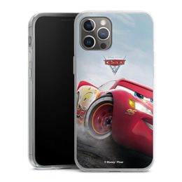 DeinDesign iPhone 12 Pro Max Handy Silikon H&uuml;lle Case transparent Handyh&uuml;lle Official Licensed Product Cars Lightning Mcqueen 95 Silikon Case