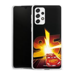 DeinDesign Galaxy A33 5G Handy Silikon H&uuml;lle Case transparent Handyh&uuml;lle Cars Lightning Mcqueen 95 Official Licensed Product Silikon Case